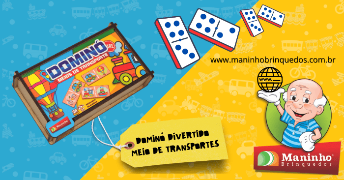 Dominó Meio de Transportes | Jogos | Maninho Brinquedos